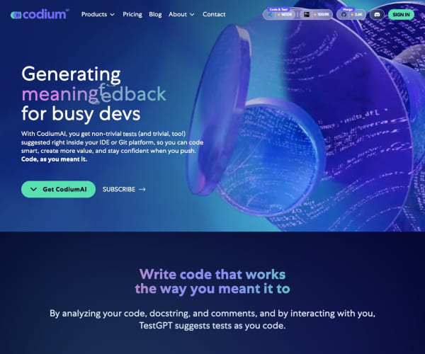 CodiumAI:免费的AI代码测试和分析工具(codium.ai) - AI工具